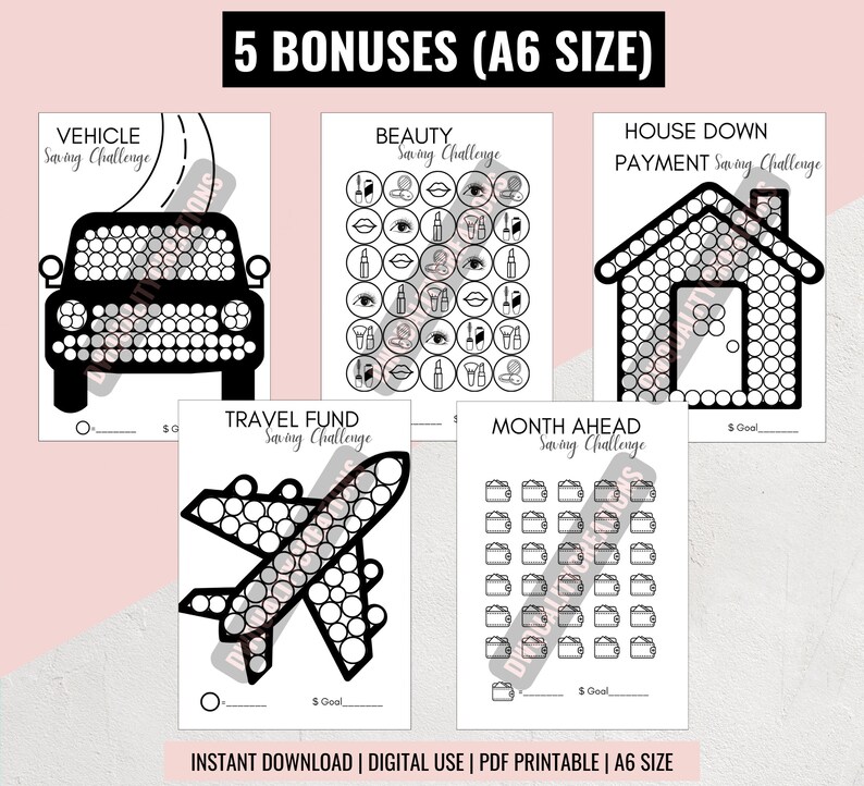 5000 Savings Challenge Worksheet, Save 5k in 6 Months Months, 5k in 26 ...