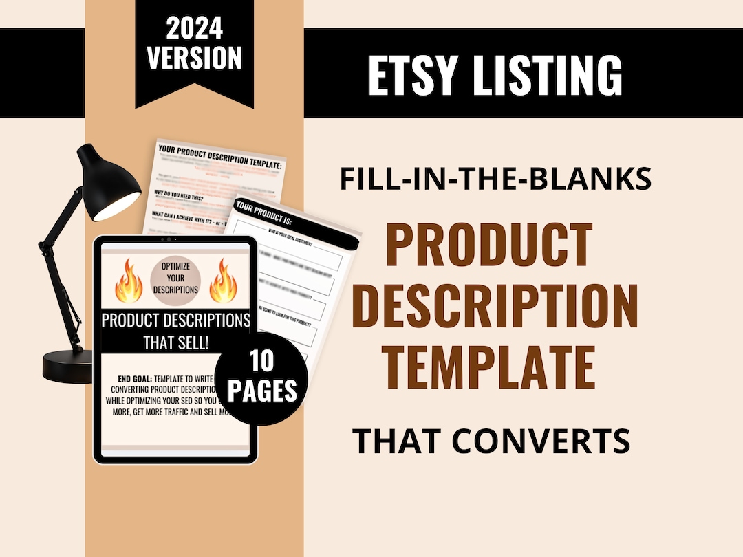 Etsy Lisitng Product Description Template, Product Description Cheat ...