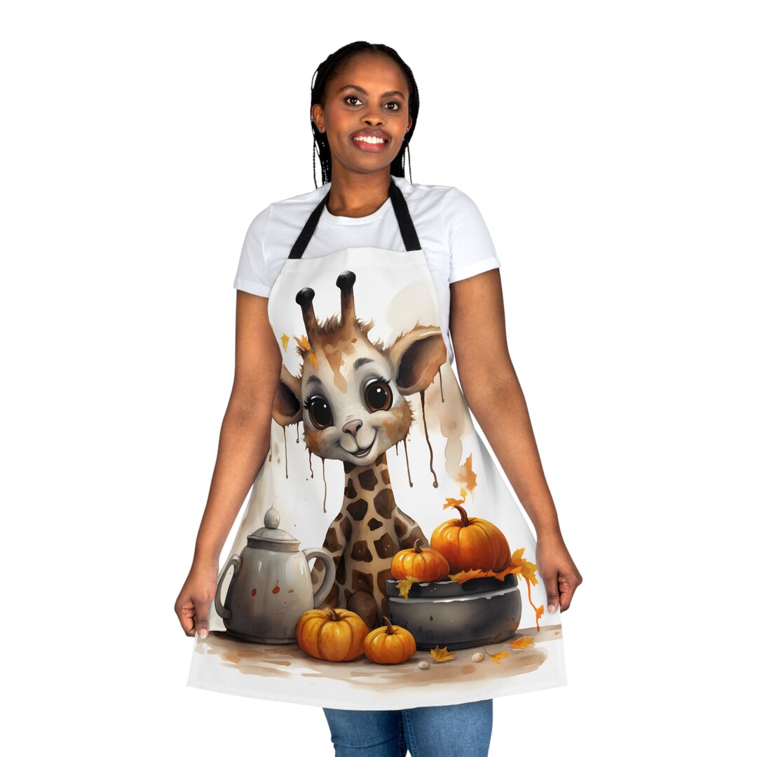 CUTE Giraffe HALLOWEEN Apron halloween Apronwomens Cooking - Etsy