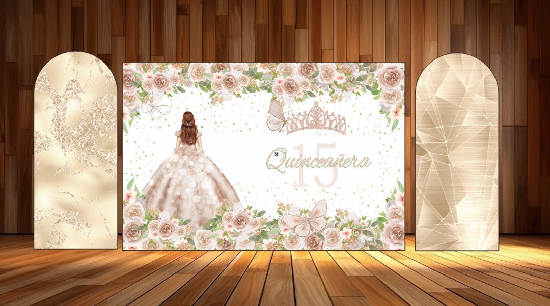 Backdrop Showcase Xv Quinceañera Champagne - Etsy