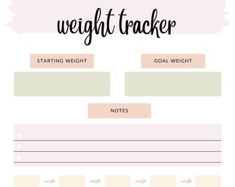 Printable Monthly Weight Tracker - Etsy