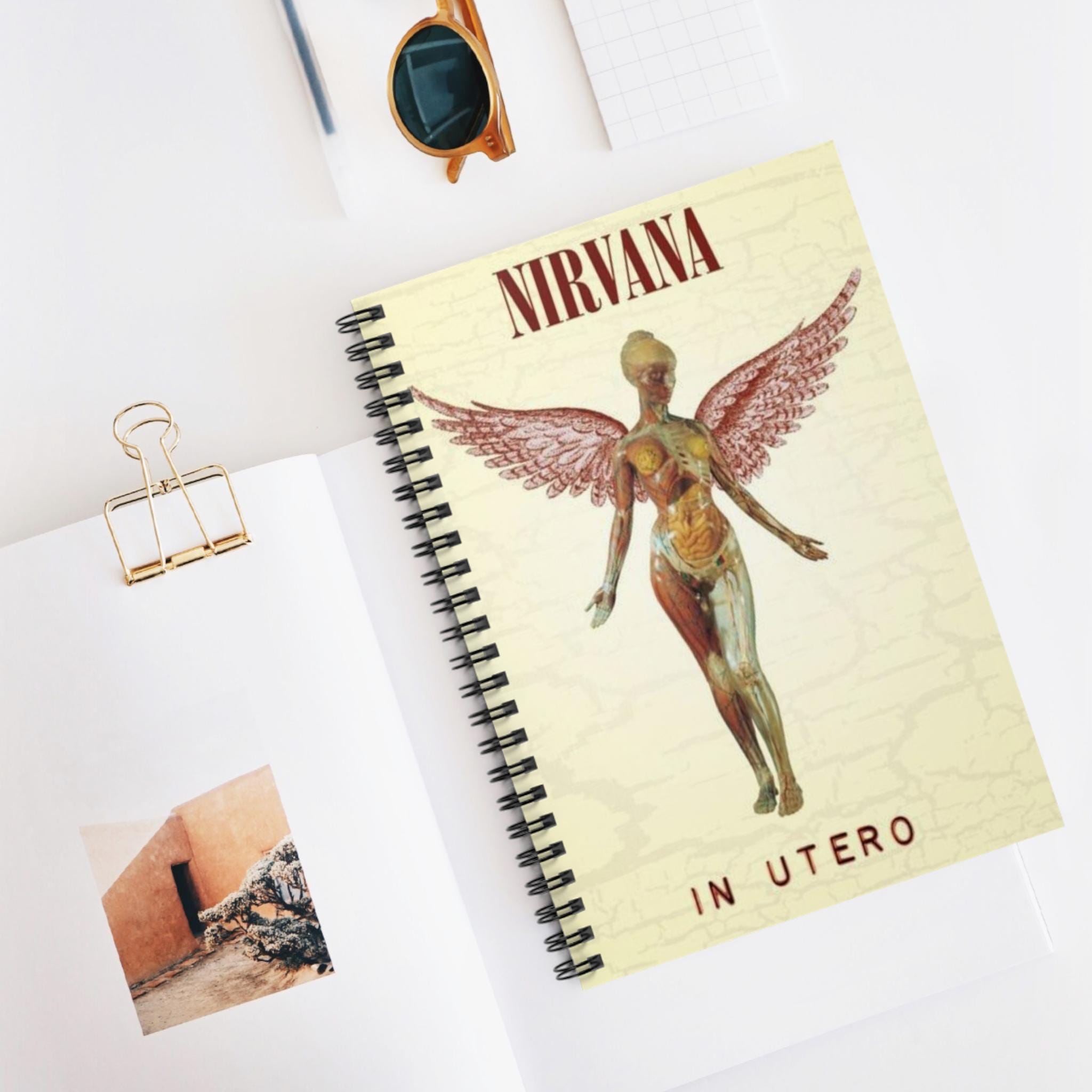 Nirvana in Utero Kurt Cobain Spiral Notebook Ruled Line - Etsy