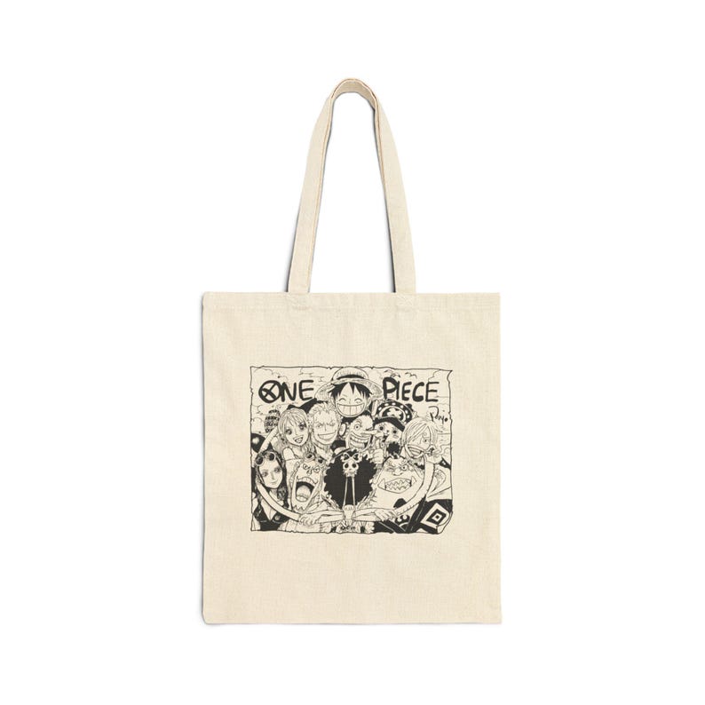 One Piece Anime Manga Panel Cotton Canvas Tote Bag, Japanese Tote ...