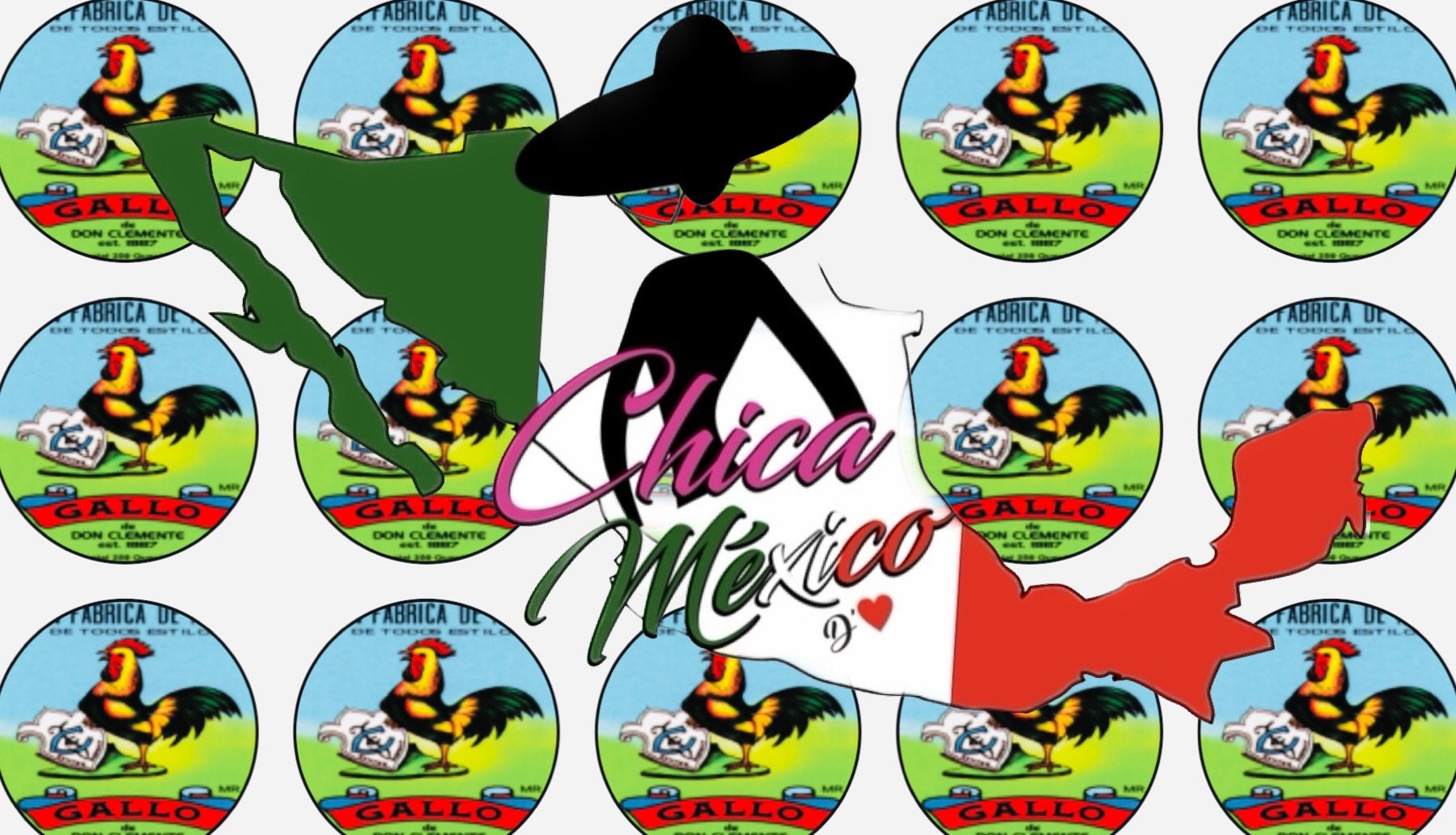 Round Mexican Card El Gallo 1 Inch Instant Download Loteria El Gallo En ...