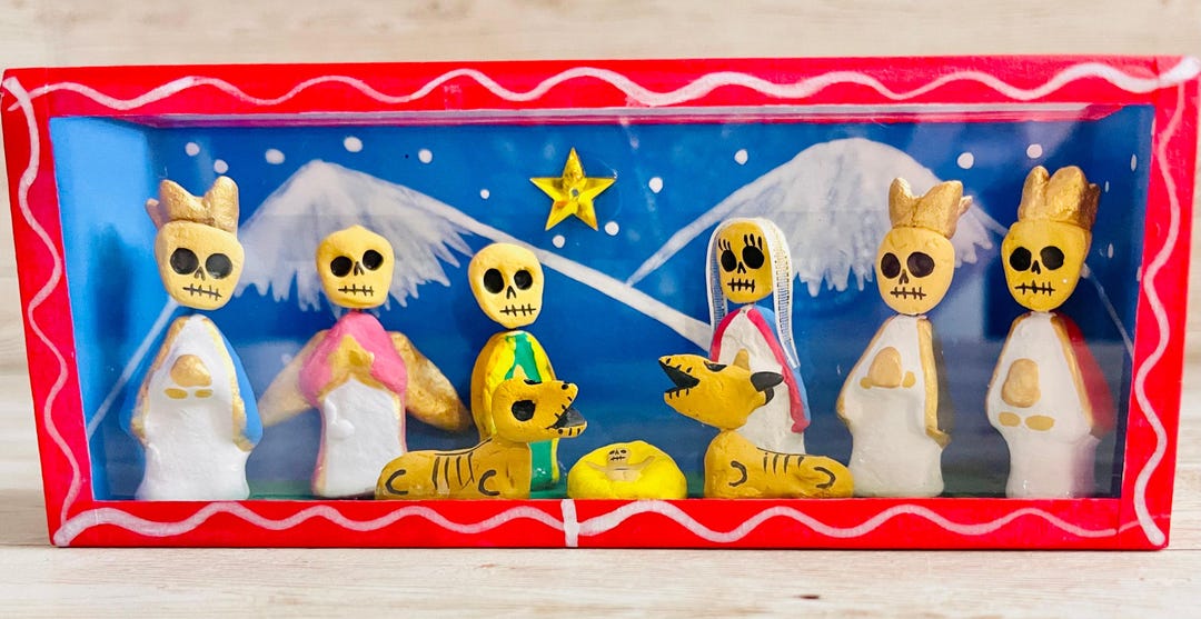 Nicho Mexicano De Nacimiento De Catrinas Y Vitrina Mexican Sugar Skulls ...
