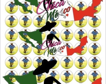 Round Mexican Card El Mundo 1 Inch Instant Download Loteria El - Etsy