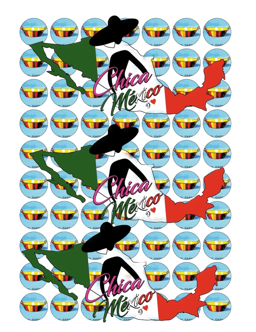 Round Mexican Card El Cazo 1 Inch Instant Download Loteria El Cazo En ...