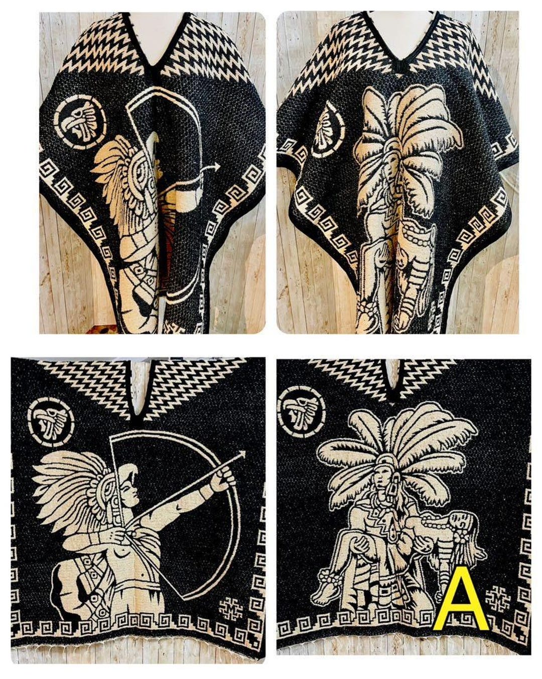 Poncho Gavan Calendario Aztec De Amor Eterno Con Guerrero - Etsy