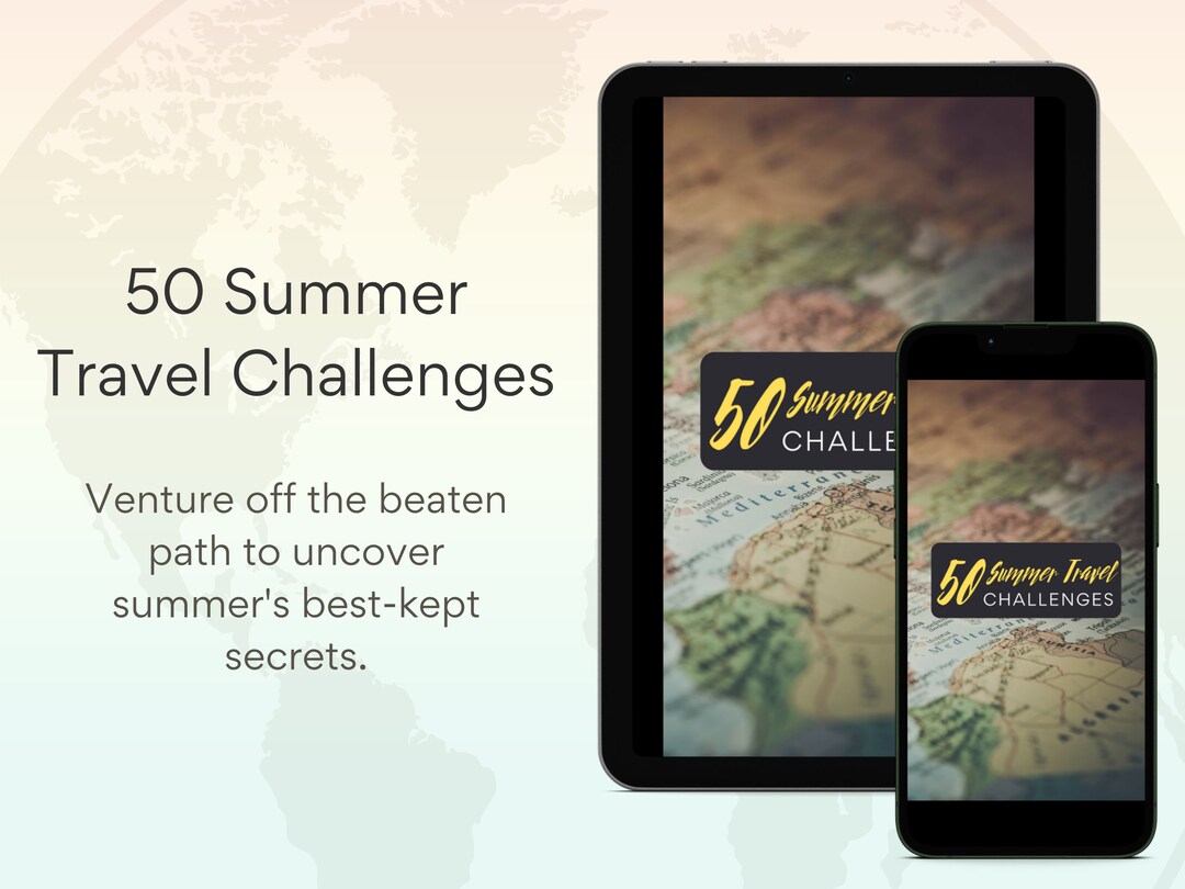 50 Summer Travel Challenges Digital Cards, Travel Essentials, Adventure ...