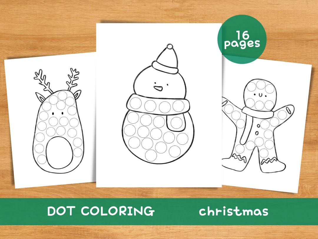 Christmas Dot Marker Prek Worksheet Homeschool No Prep Winter ...