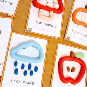 Fall Play Dough Mats Toddler Pumpkin Activities Montessori Homeschool ...