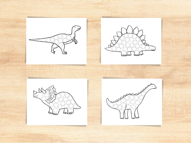 Dinosaurs Dot Marker Prek Worksheet Homeschool No Prep Trex Worksheets ...