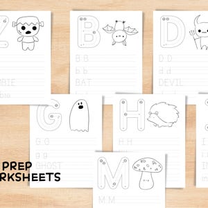 Fall Alphabet ABC Tracing Worksheets Autumn Letter Trace Prek Fine ...
