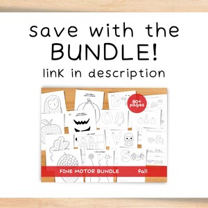 Fall Cutting Practice Puzzles for Preschool Scissor Skill Fall Coloring ...