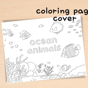 Ocean Animals and Sea Creatures Coloring Book Beach Unit Homeschool ...