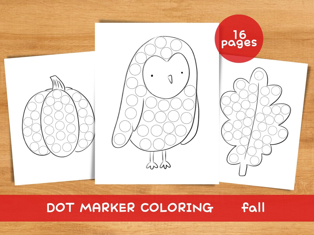 Fall Dot Marker Prek Worksheet Homeschool No Prep Morning Worksheets ...