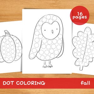 Fall Dot Marker Prek Worksheet Homeschool No Prep Morning Worksheets ...