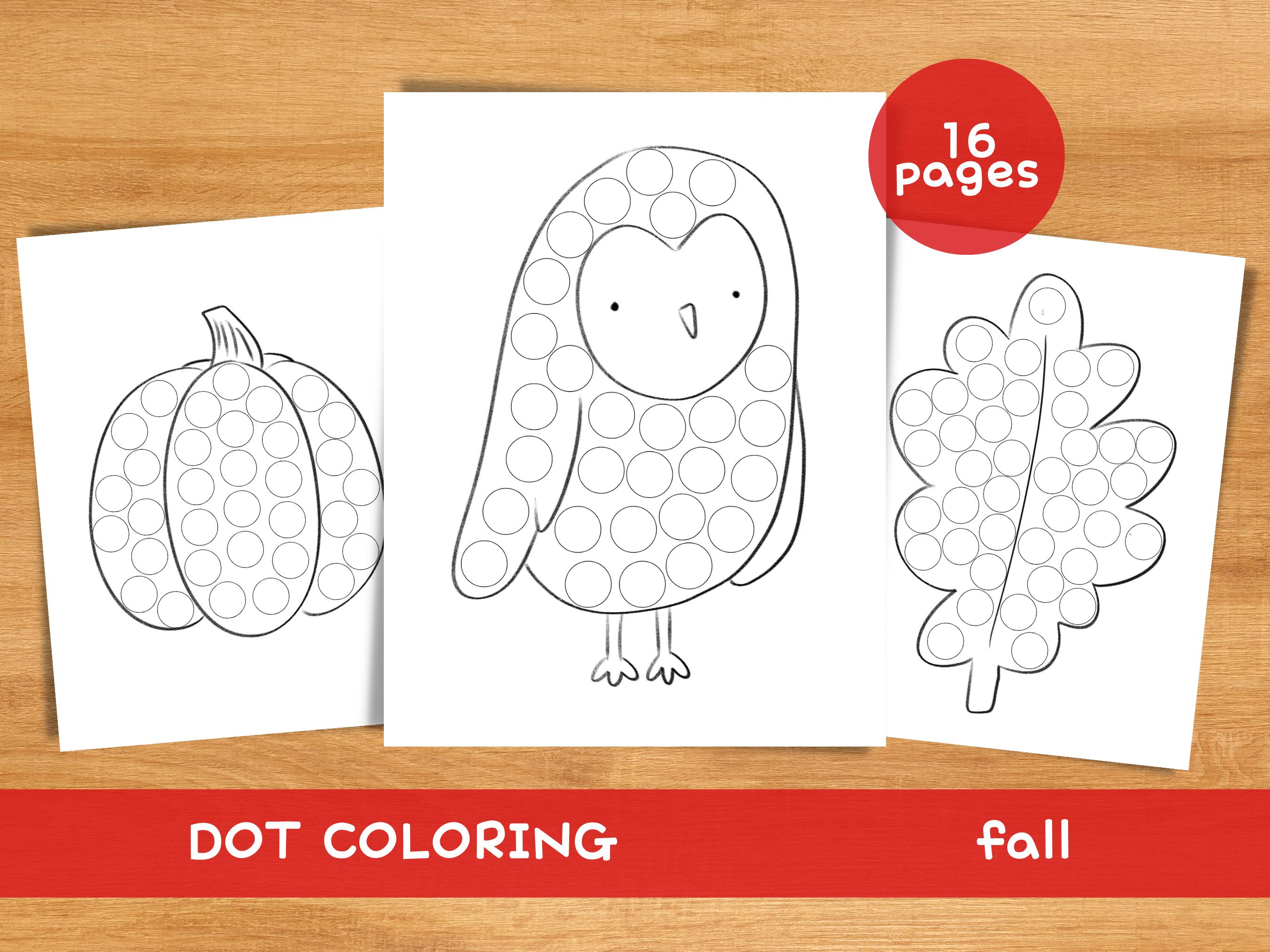 Fall Dot Marker Prek Worksheet Homeschool No Prep Morning Worksheets ...