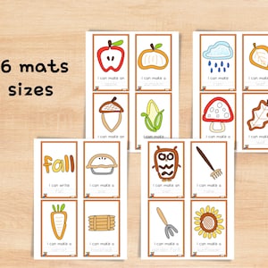 Fall Play Dough Mats Toddler Pumpkin Activities Montessori Homeschool ...