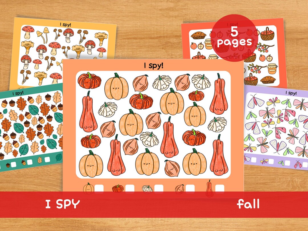 Fall I Spy Game Toddler Pumpkin Activities Montessori Homeschool ...