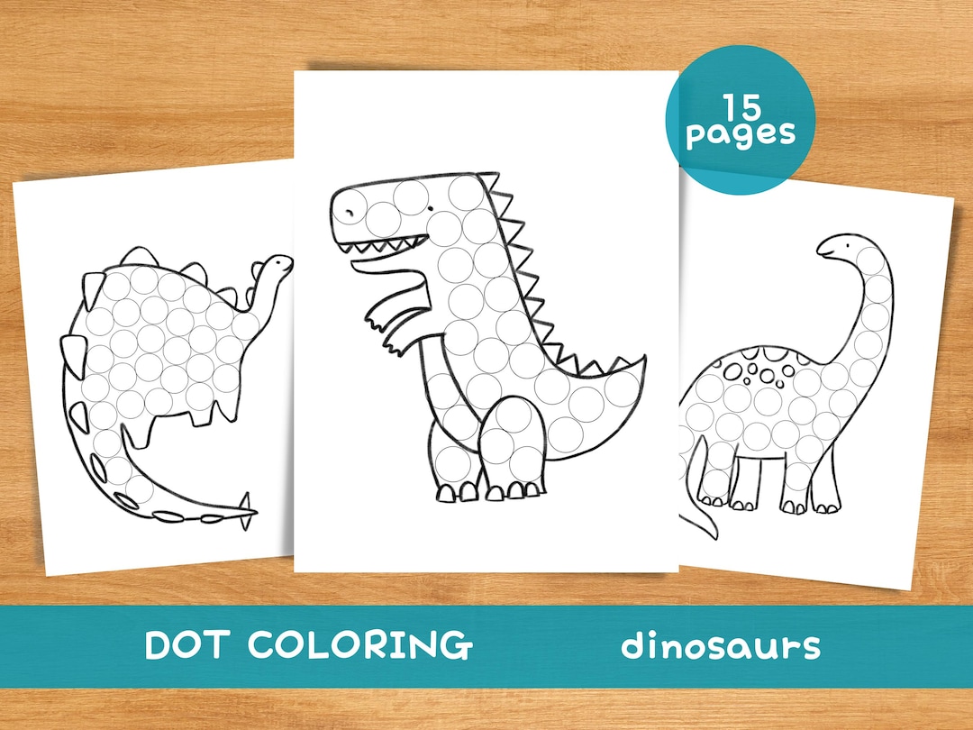Dinosaurs Dot Marker Prek Worksheet Homeschool No Prep Trex Worksheets ...