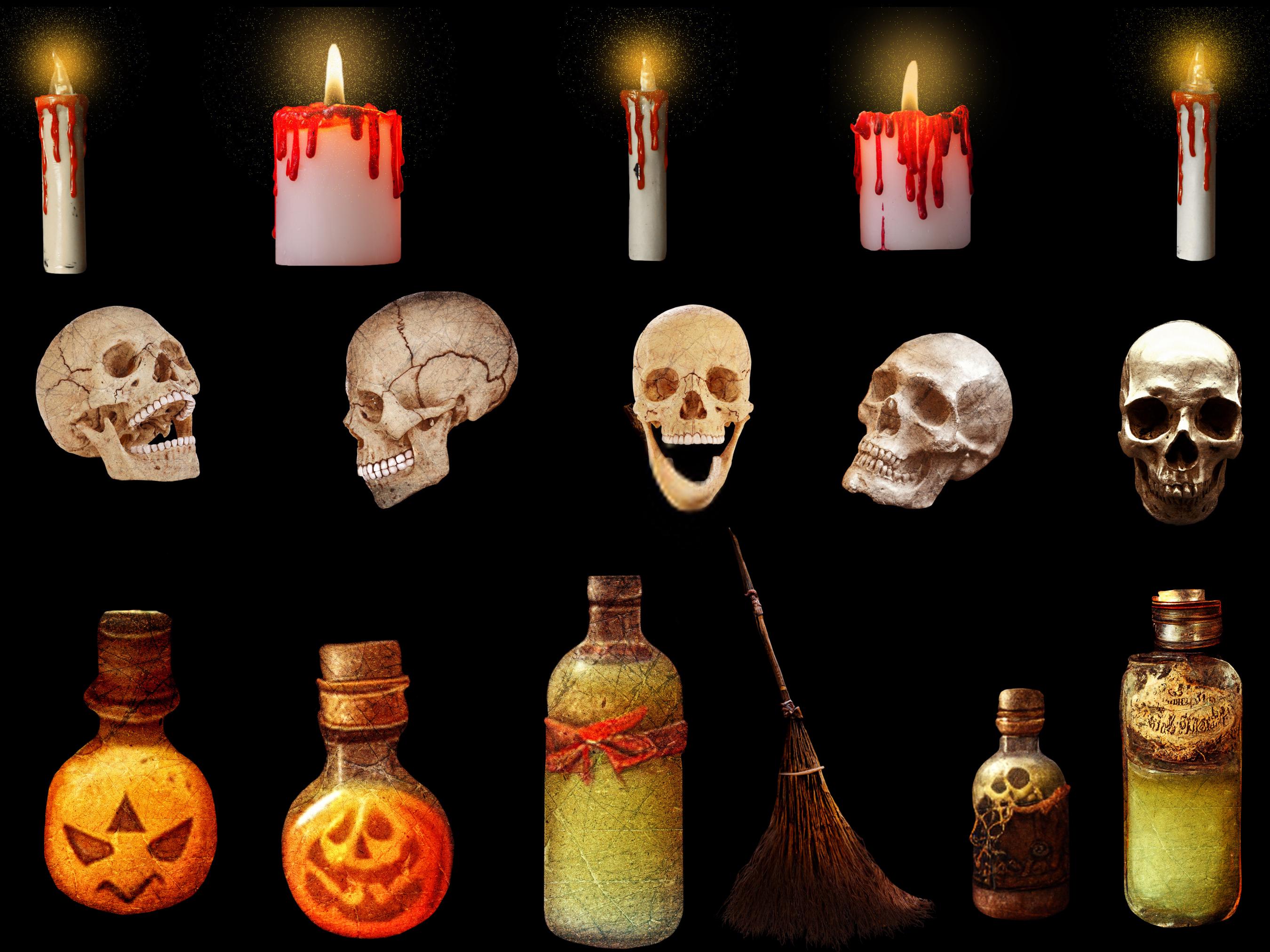 Halloween Photo Overlays: Spooky PNG Bundle (digital Download) - Etsy
