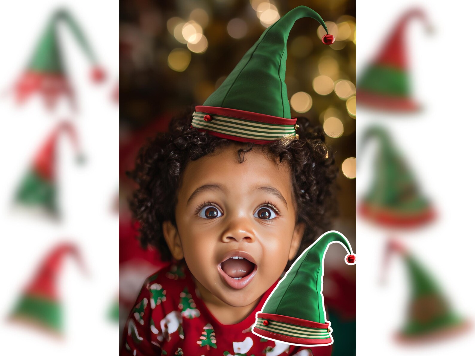 Christmas Elf Hat PNG Overlays: Holiday Photo Editing (digital Download ...