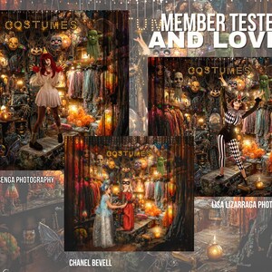 Halloween Costume Shop Digital Background: Spooky Portrait Photography ...