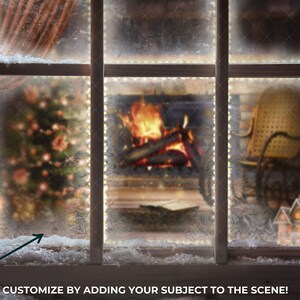 Christmas Window Digital Backdrop: Holiday Photography Overlay (PSD) - Etsy