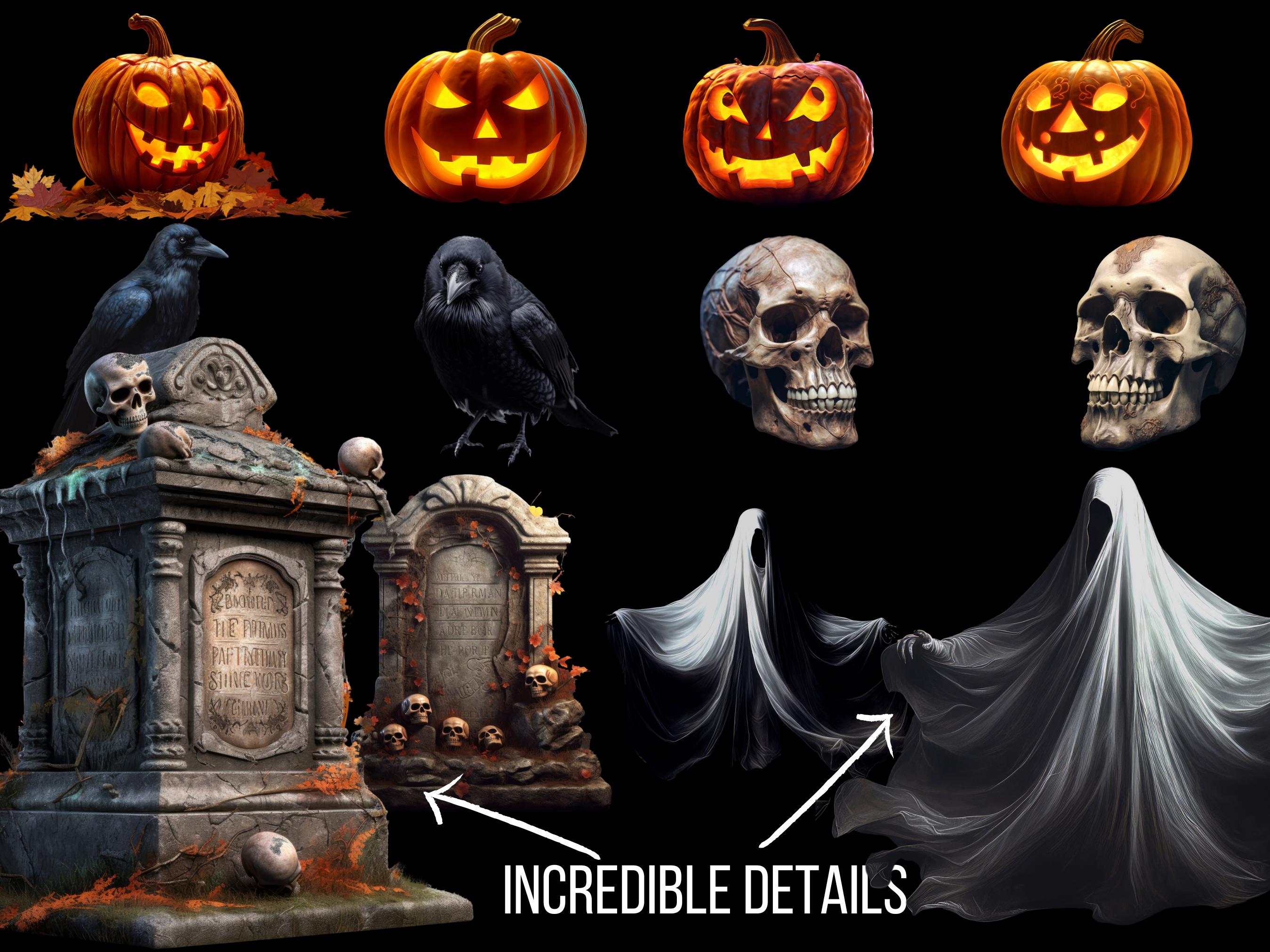 Halloween Photo Overlays: Spooky PNG Bundle (digital Download) - Etsy