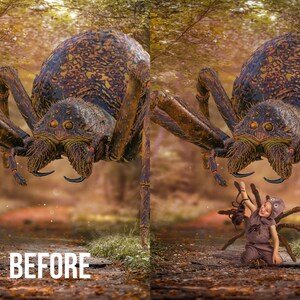 Spider Photoshop Digital Background PSD Halloween Composite Photography ...