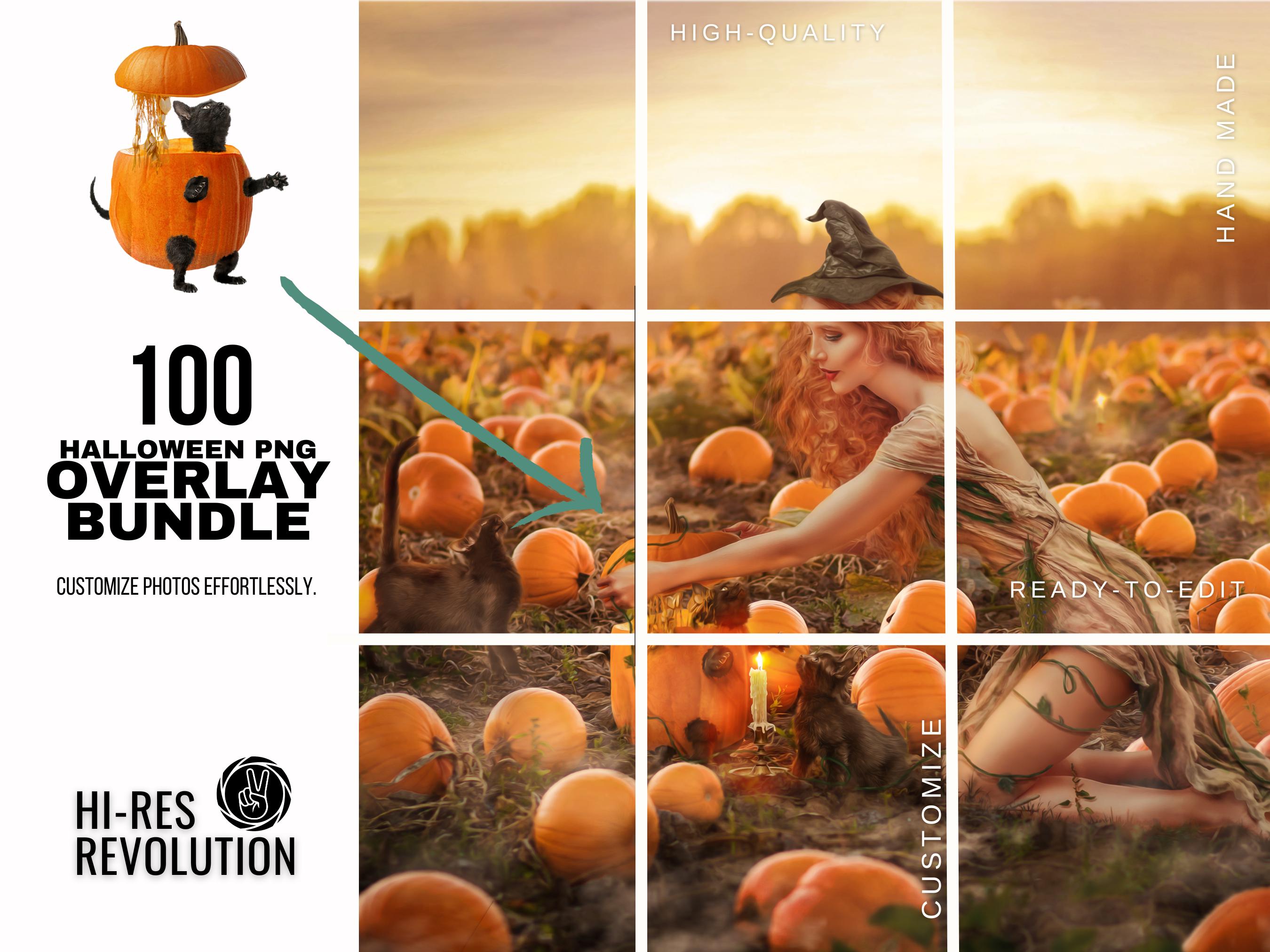 Halloween Photo Overlays: Spooky PNG Bundle (digital Download) - Etsy