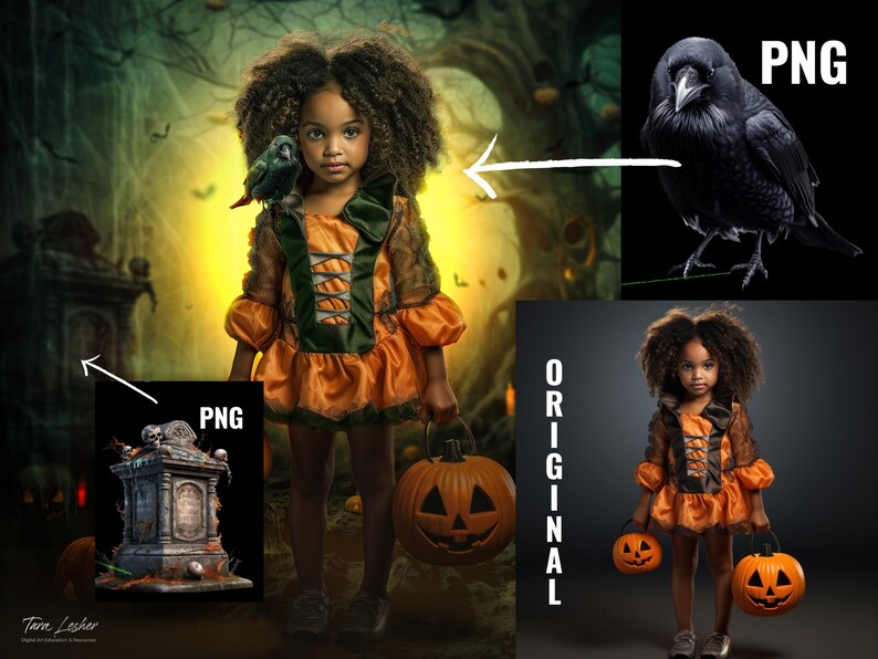 Halloween Photo Overlays: Spooky PNG Bundle (digital Download) - Etsy