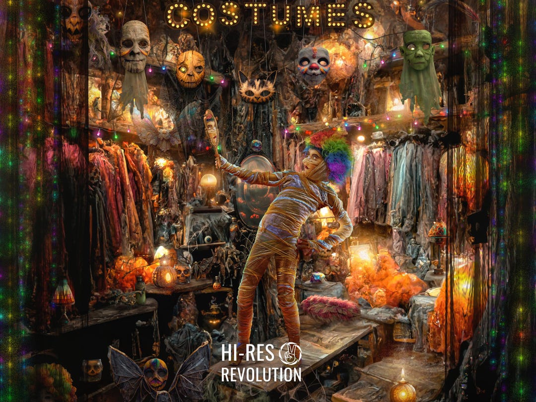 Halloween Costume Shop Digital Background: Spooky Portrait Photography ...
