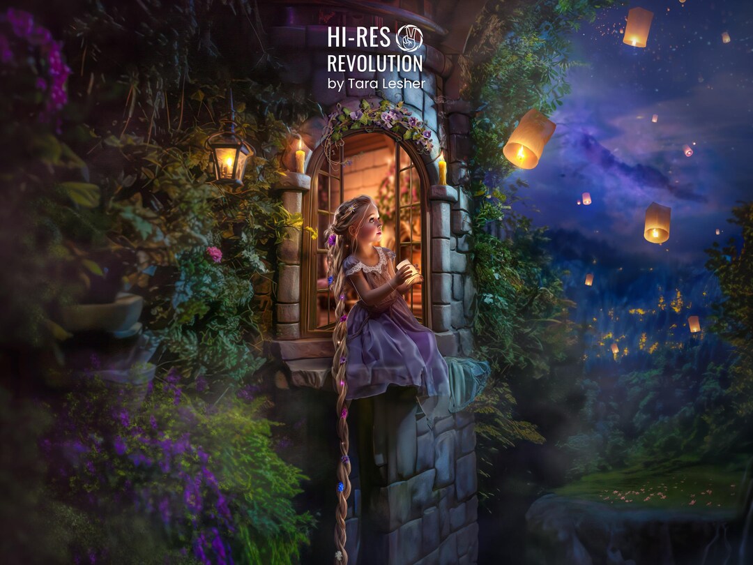 Rapunzel Castle Photography Backdrop: Fairytale Digital Art (PSD) - Etsy