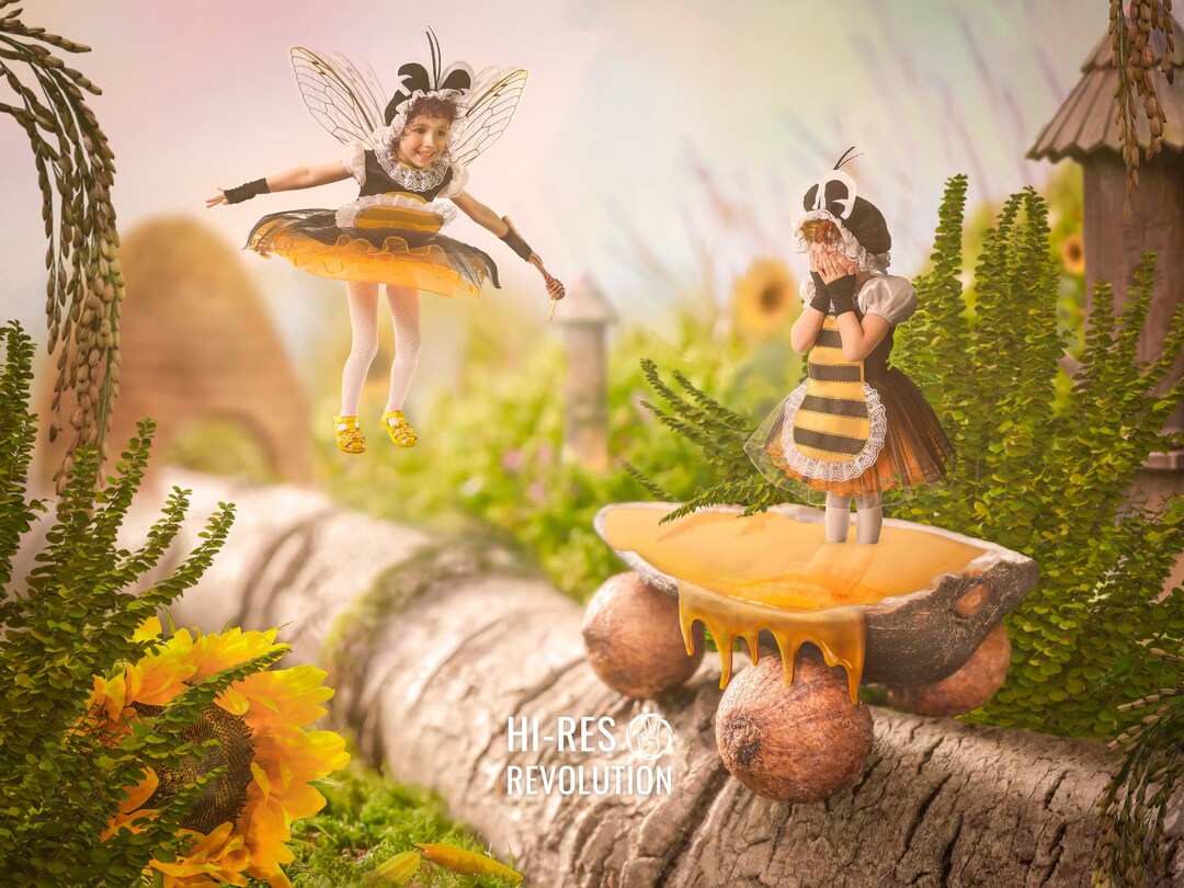 Busy Bee Photoshop Digital Background Fineart, Photoshop Digital ...