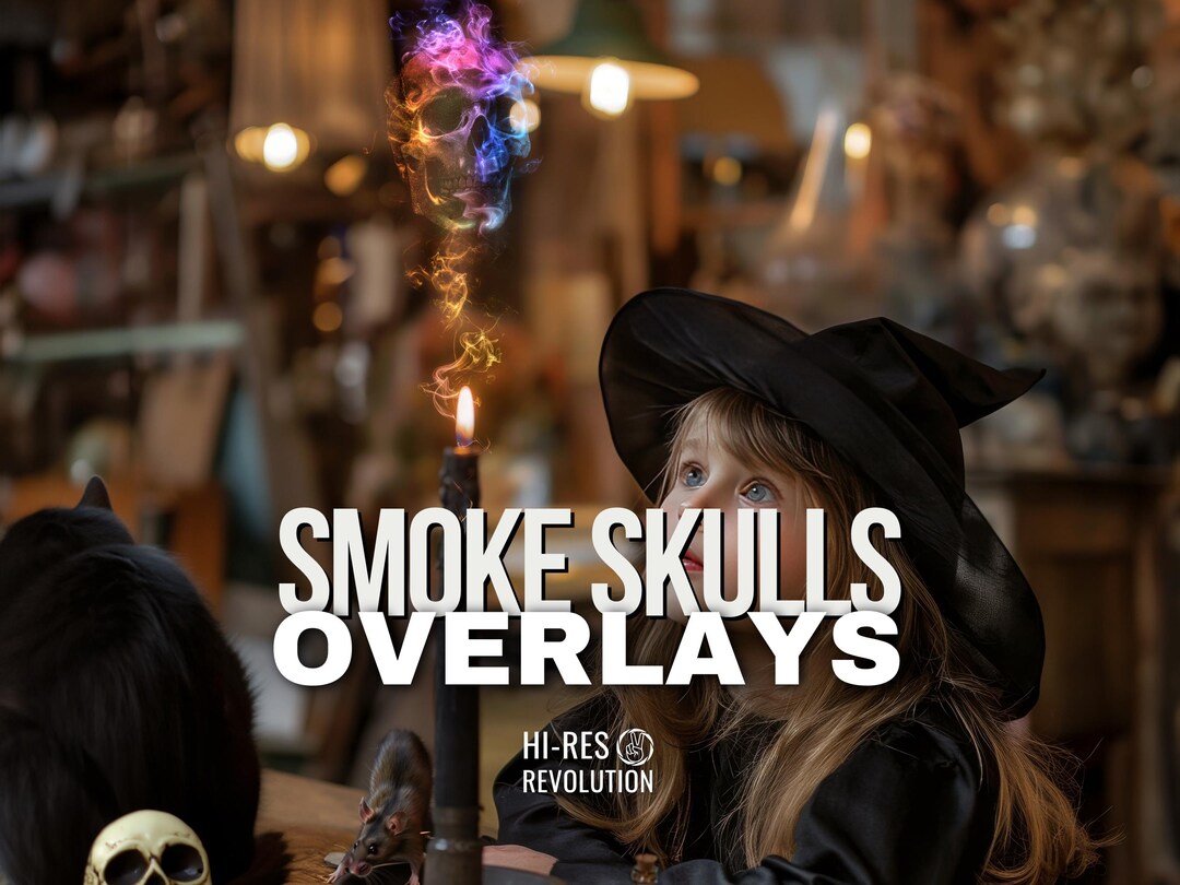 Smoke Skulls Overlay, Spooky Photoshop Digital Photo Prop, Halloween Photography Photo Editing ...