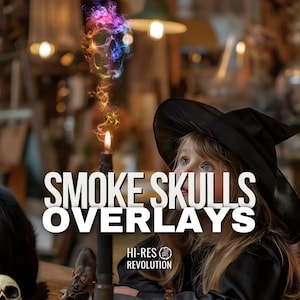Smoke Skulls Overlay, Spooky Photoshop Digital Photo Prop, Halloween ...