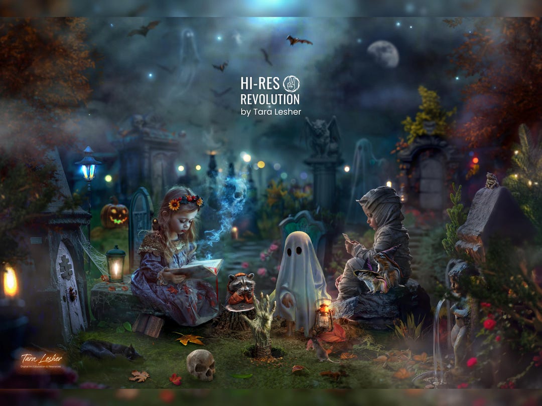 The Seance: Storybook Backdrop, Creative Photoshop Composite, Layered ...