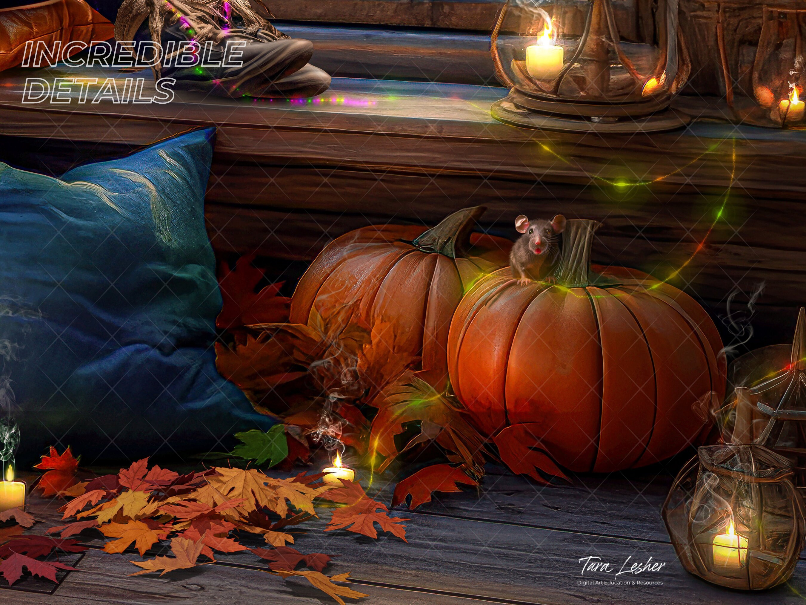 Witches Attic Fall Digital Background for Photographers, Dark and Moody ...