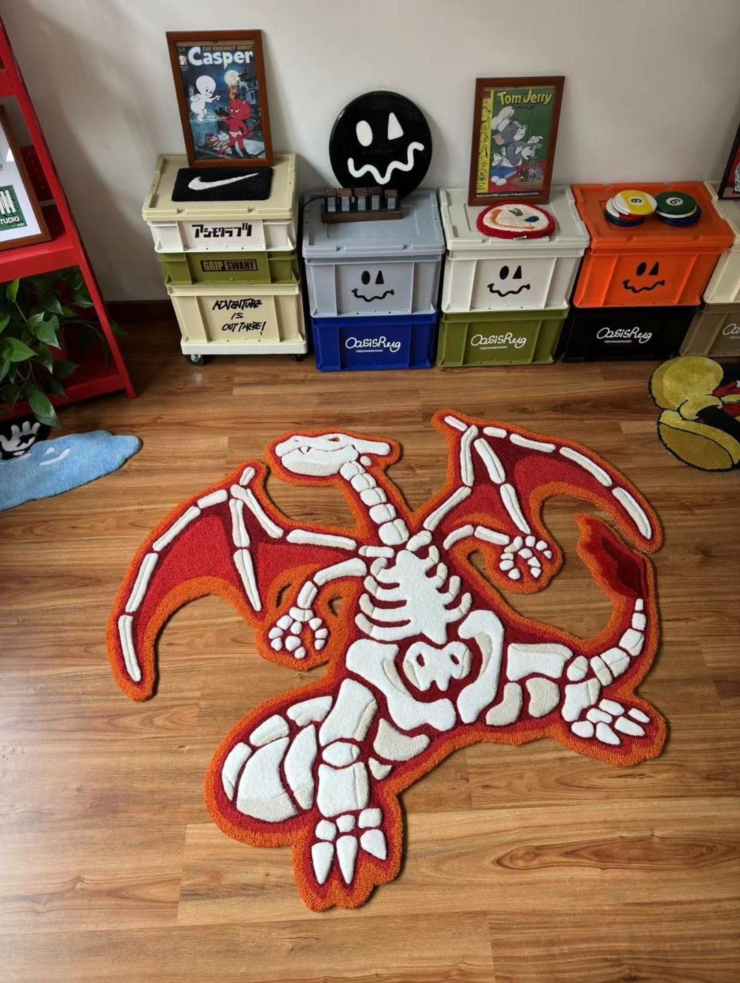 3d Skeleton Video Game Animal Custom Acrylic Tufted Carpet Room Rug ...