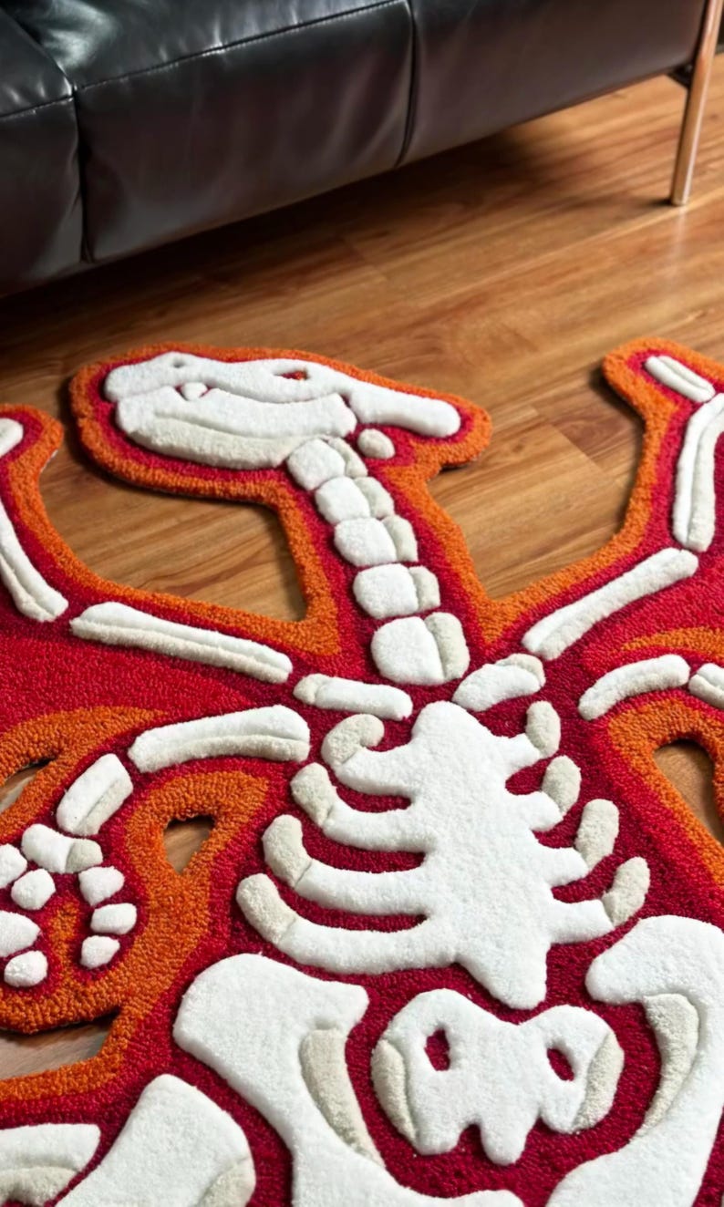 3d Skeleton Video Game Animal Custom Acrylic Tufted Carpet Room Rug ...