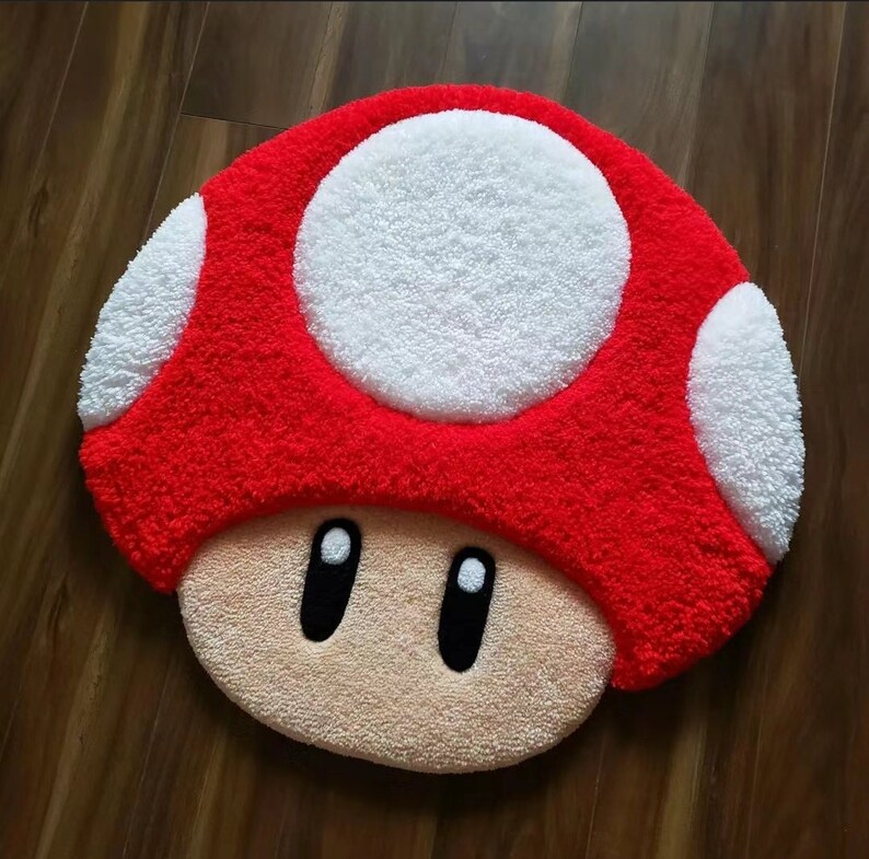 Cute Funny Mushroom Tufted Carpet Detailed Design Video Game Rug - Etsy