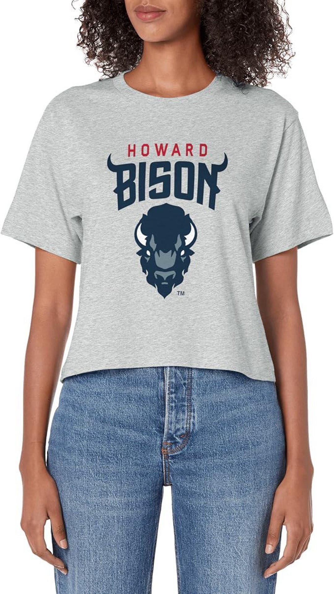 Howard University Bison Crop T HEATHER GRAY - Women - Etsy