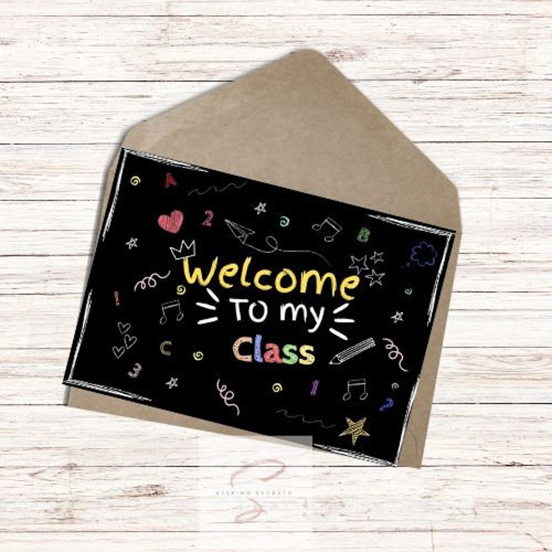 Welcome to My Class Printable Cards, Teacher Welcome Cards, Printable ...