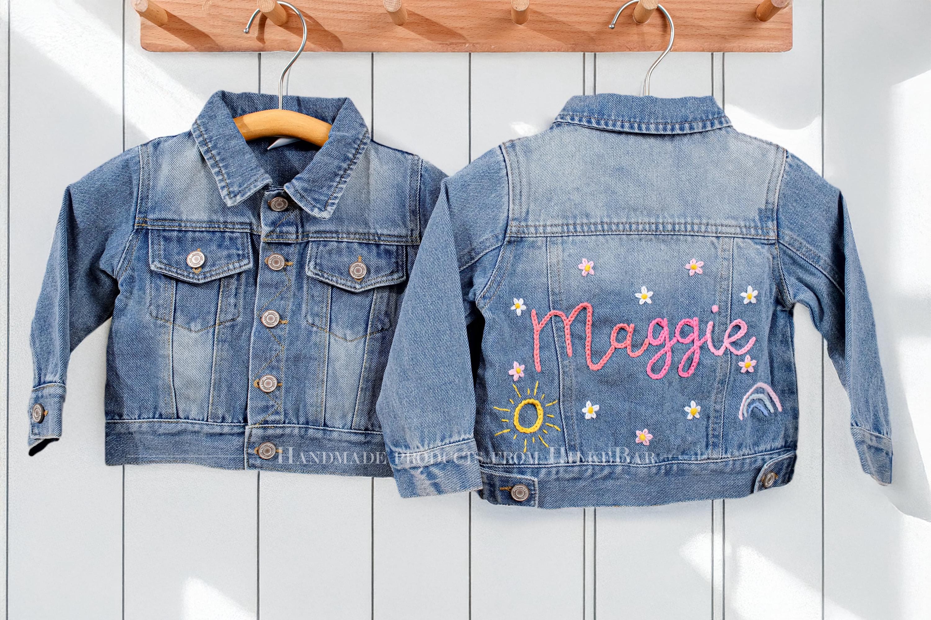 Personalized Baby Denim Jacket: Custom Name, Handmade Jean Jacket - Etsy