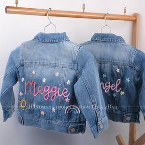 Custom Denim Jacket for Kids: Personalized Name, Handmade - Etsy