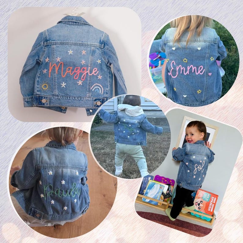 Personalized Baby Denim Jacket: Custom Name, Handmade Jean Jacket - Etsy