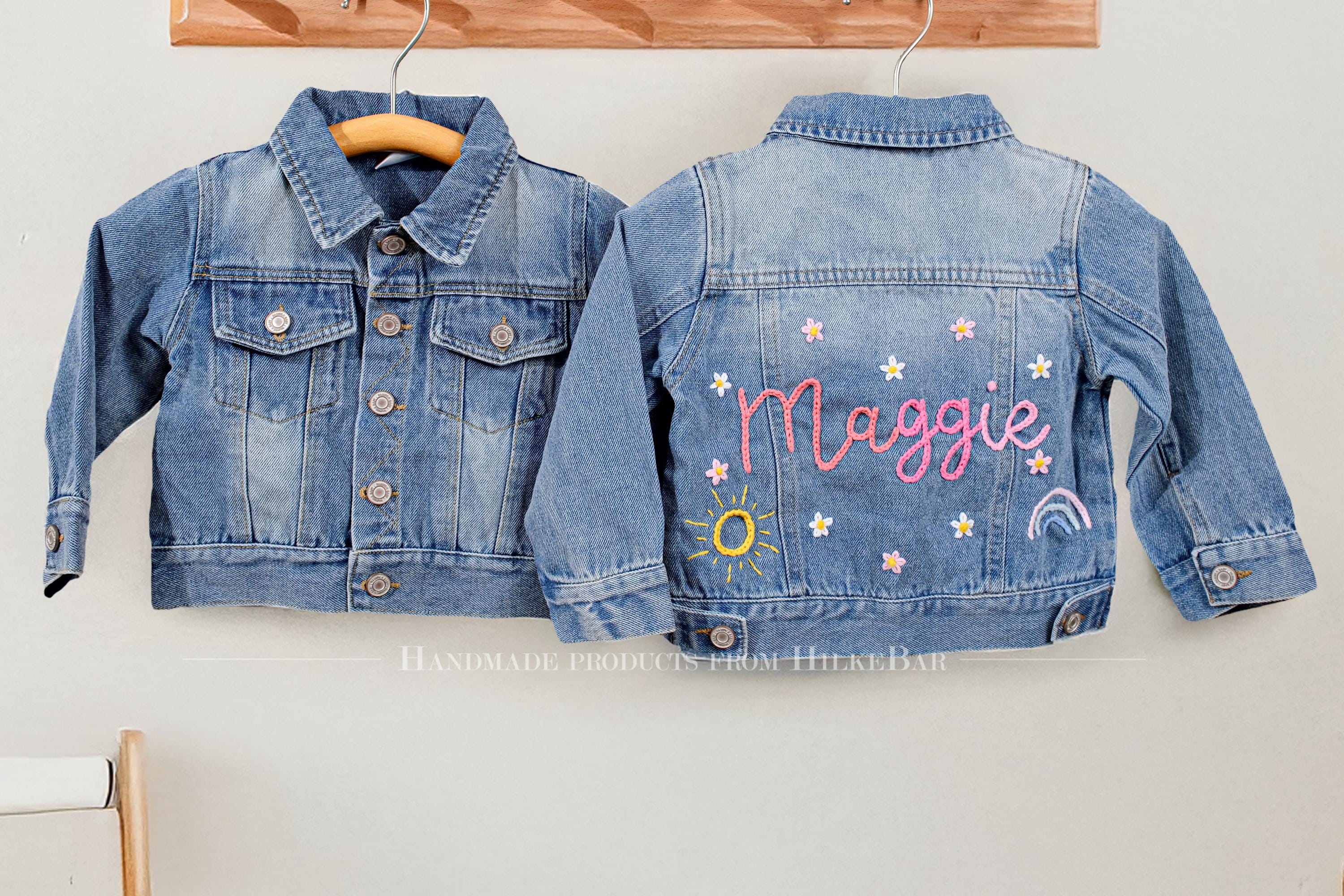 Personalized Baby Denim Jacket: Custom Name, Handmade Jean Jacket - Etsy