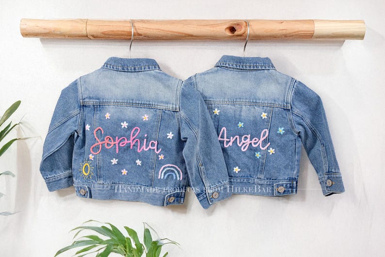 Personalized Baby Denim Jacket: Custom Name, Handmade Jean Jacket - Etsy